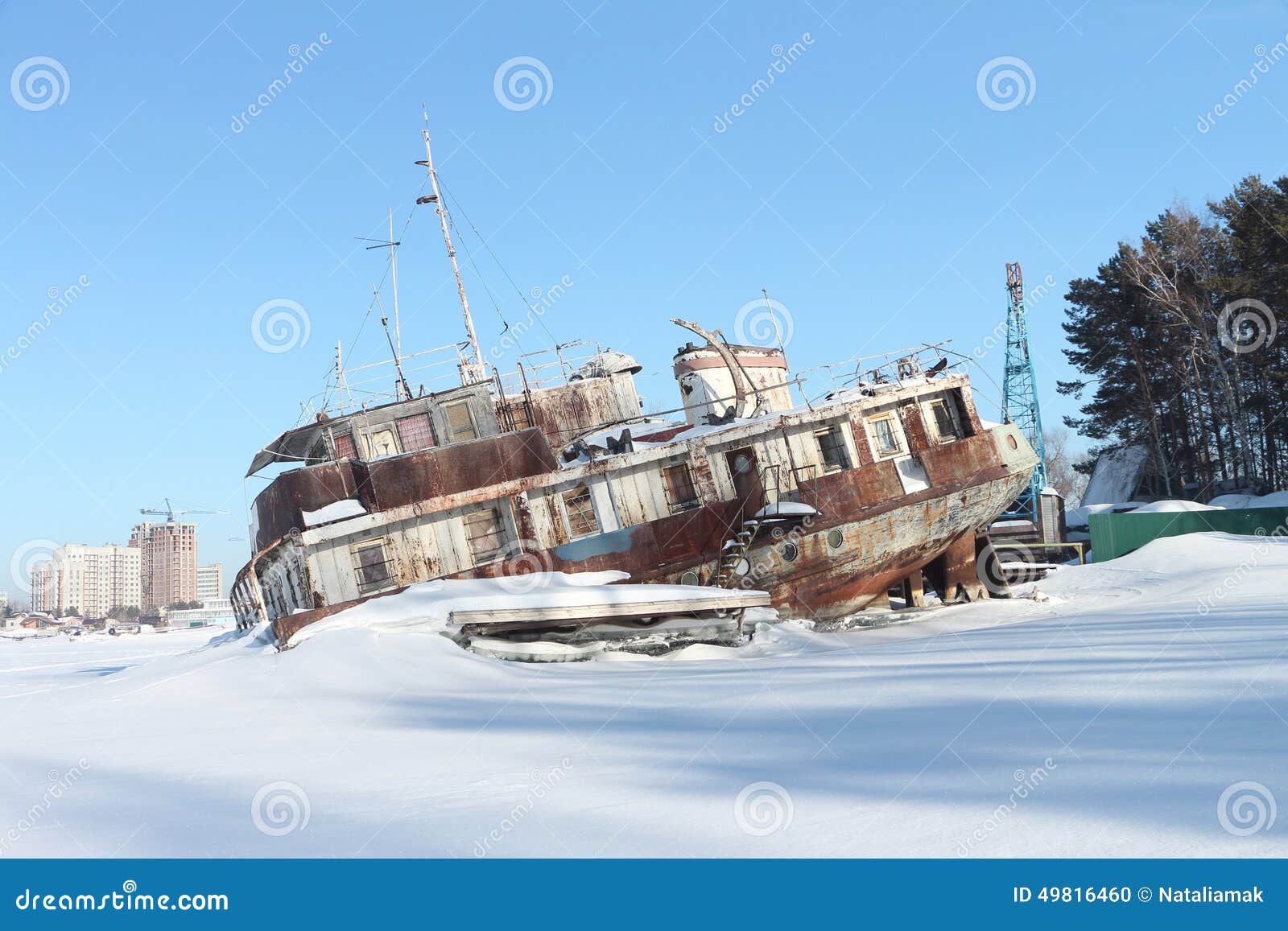 Decommissioned Dry-cargo Ship Stock Photo - Image of rust, vessel: 49816460