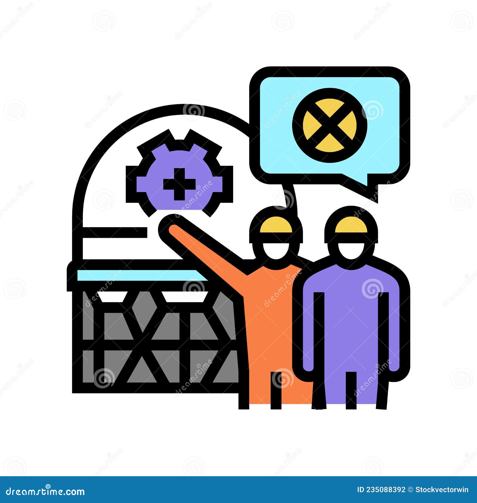 Decommissioning Processing Color Icon Vector Illustration Stock ...