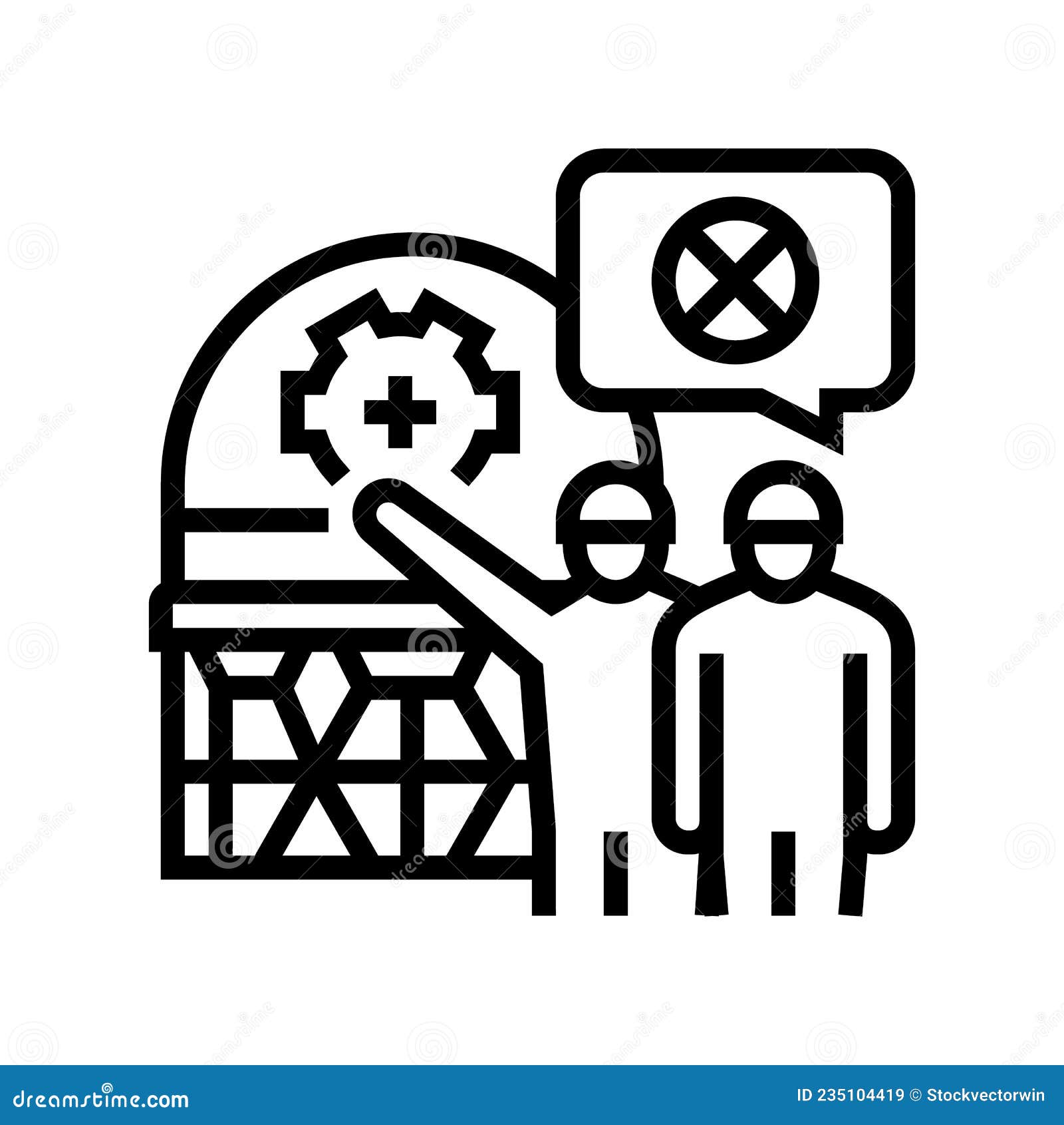 Decommissioning Processing Line Icon Vector Illustration Stock Vector ...