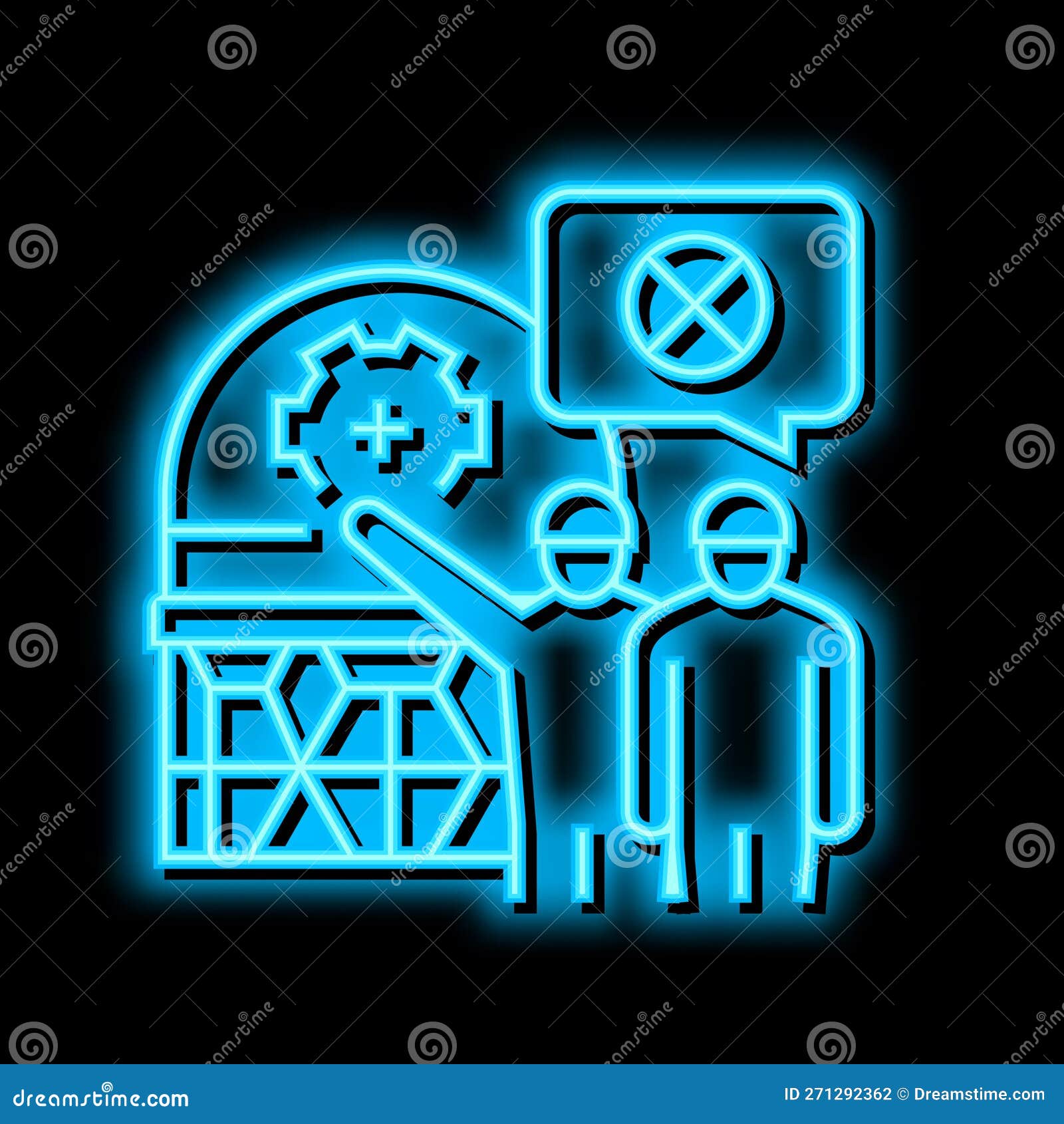 Decommissioning Processing Neon Glow Icon Illustration Stock Vector ...