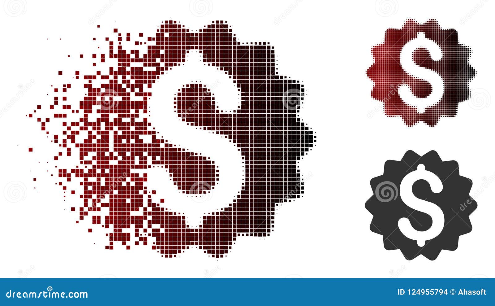 Decomposed Dot Halftone Financial Reward Seal Icon Stock Vector ... Decomposed Dot Halftone Financial Reward Seal Icon Stock Vector ...