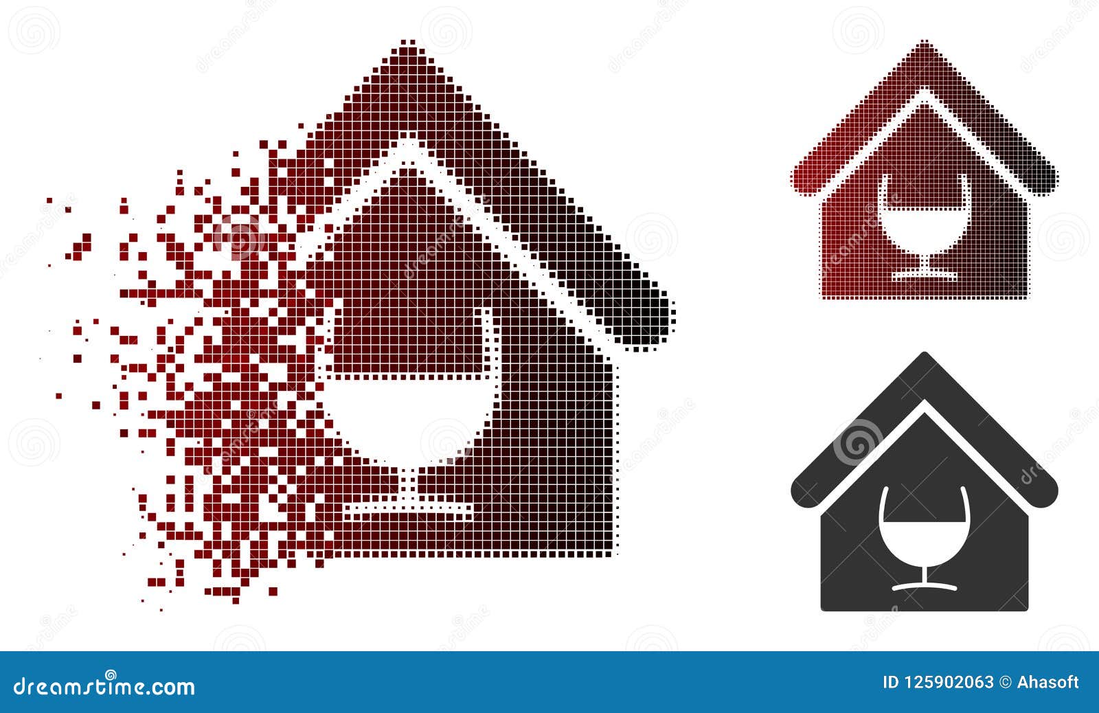 Decomposed Pixel Halftone Alcohol Bar Icon Stock Vector - Illustration ... Decomposed Pixel Halftone Alcohol Bar Icon Stock Vector - Illustration ...