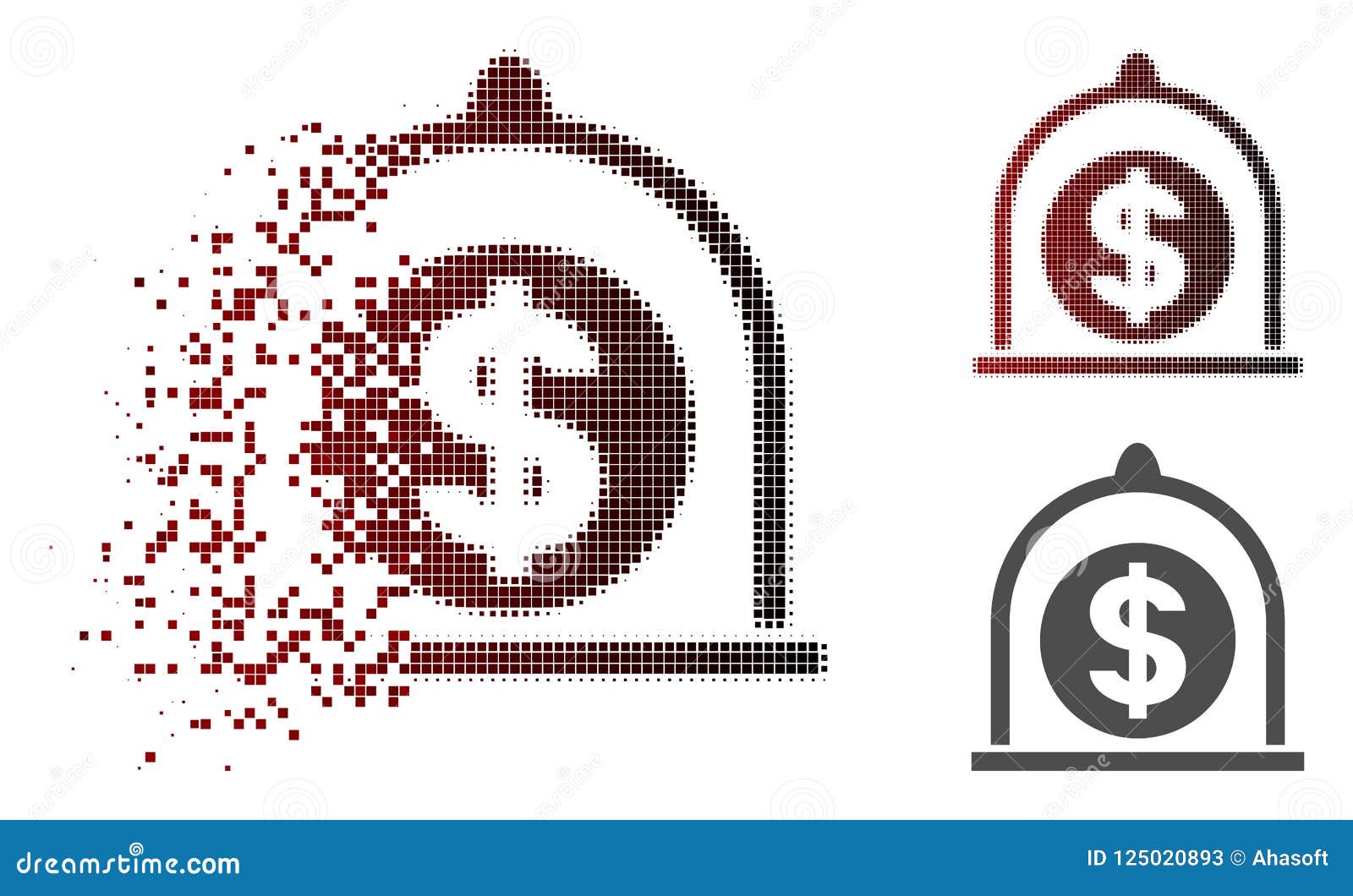 Decomposed Pixel Halftone Dollar Standard Icon Stock Vector ... Decomposed Pixel Halftone Dollar Standard Icon Stock Vector ...