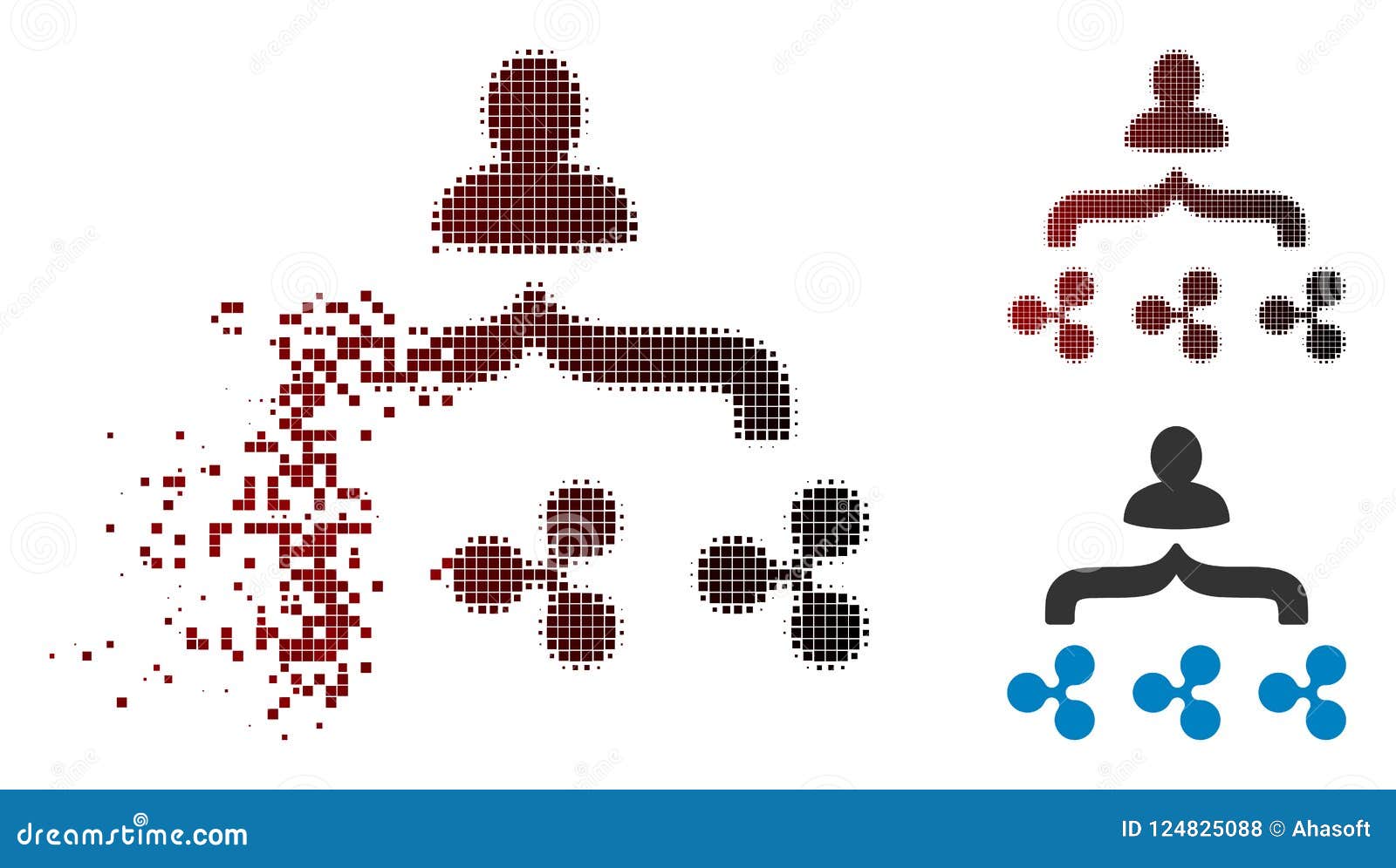 Decomposed Pixel Halftone Ripple Collector Icon Stock Vector ... Decomposed Pixel Halftone Ripple Collector Icon Stock Vector ...