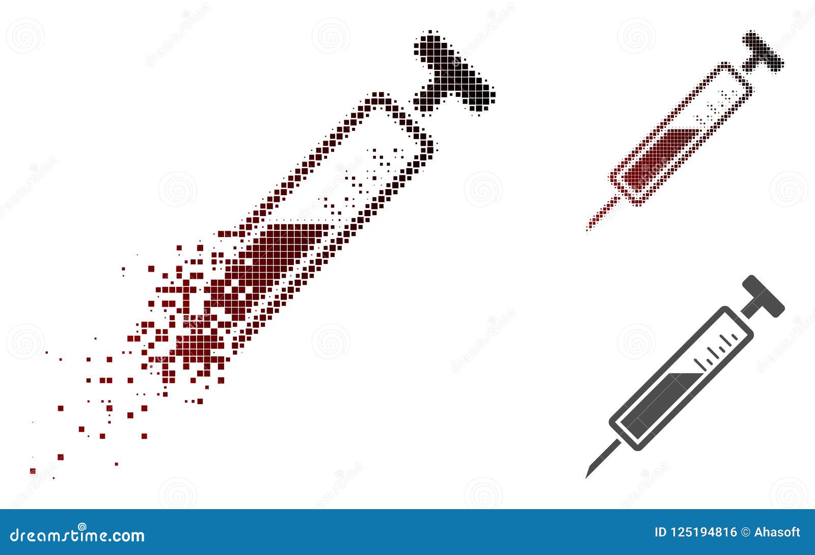 Decomposed Pixel Halftone Syringe Icon Stock Vector - Illustration of ... Decomposed Pixel Halftone Syringe Icon Stock Vector - Illustration of ...