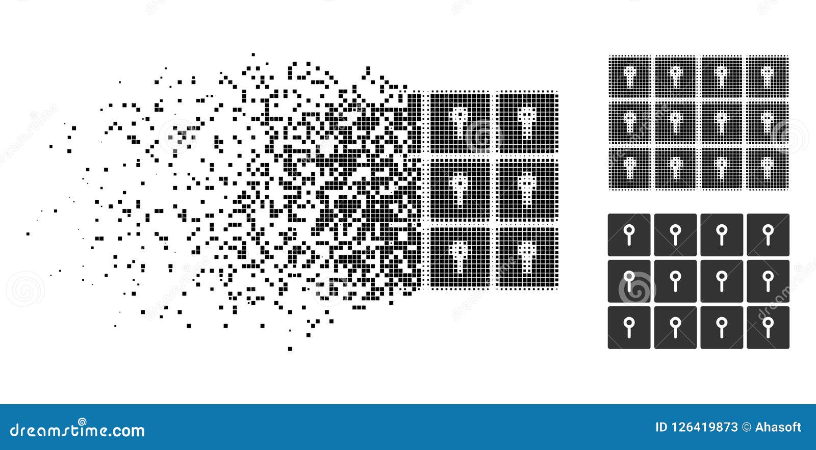 Decomposed Pixelated Halftone Bandage Icon Cartoon Vector ... Decomposed Pixelated Halftone Bandage Icon Cartoon Vector ...