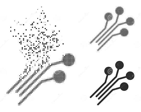 Decomposed Pixelated and Original Circuit Connectors Icon Stock Vector ... Decomposed Pixelated and Original Circuit Connectors Icon Stock Vector ...