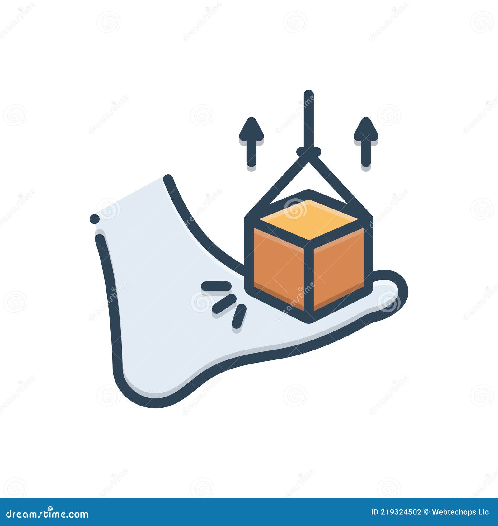 Color Illustration Icon for Decompress, Leg and Heavy Stock ...
