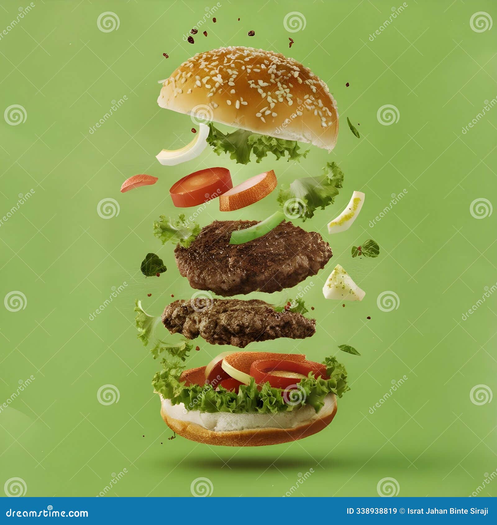 Deconstructed Ramen Explosion With Floating Ingredients Stock ...