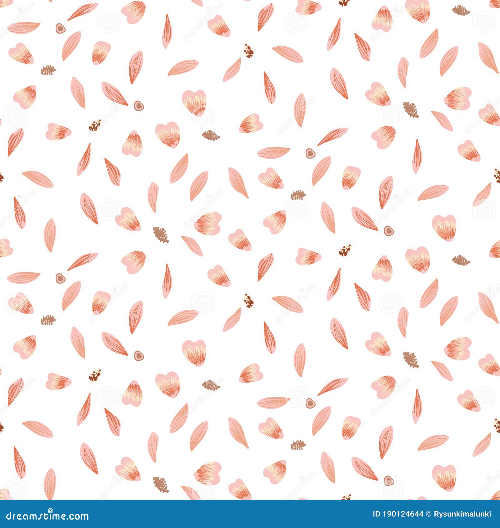 Deconstructed Flowers Toss Seamless Vector Pattern Stock Vector ...