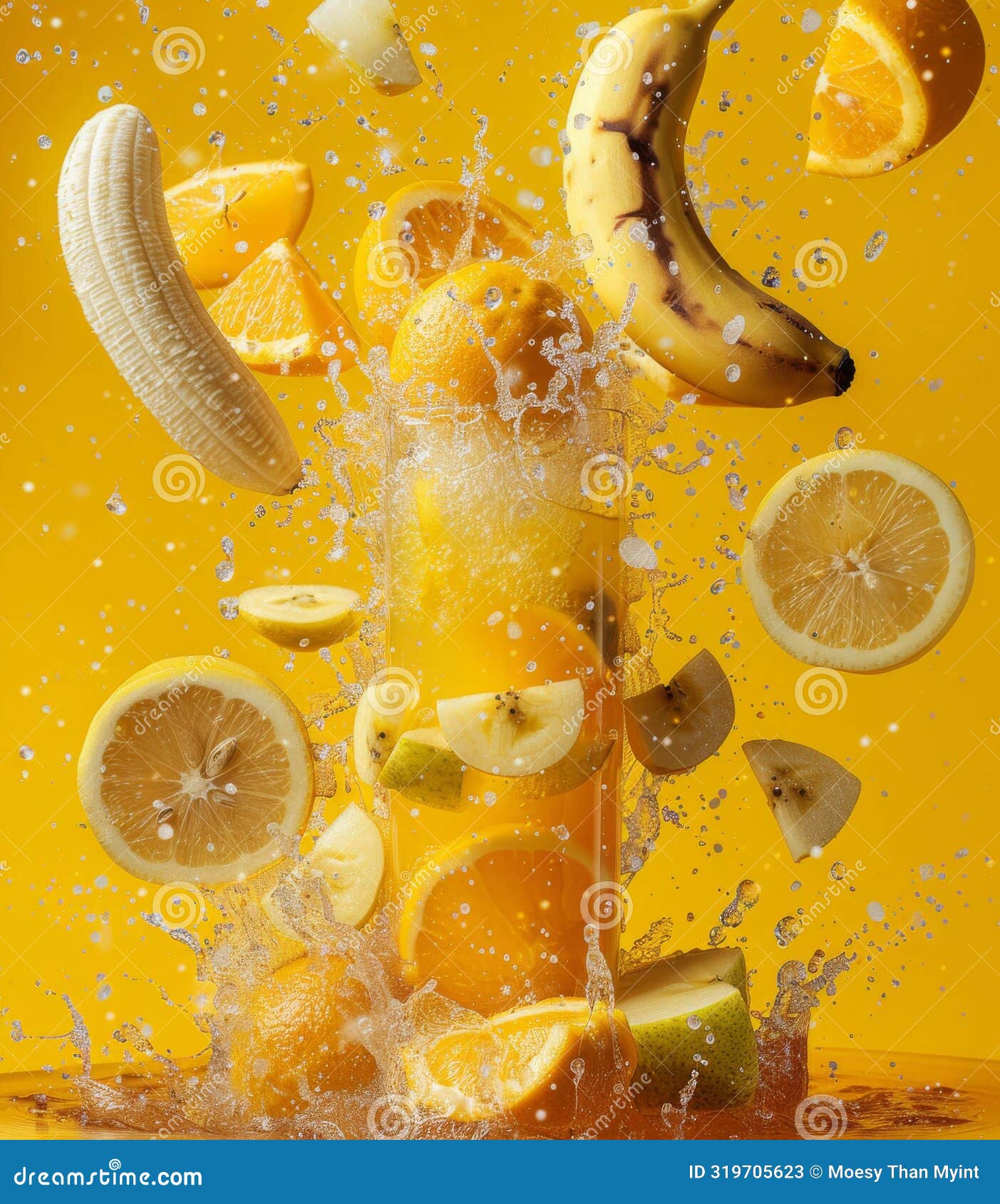 Deconstructed Non-alcoholic Fruit Cocktail with Floating Ingredients ...