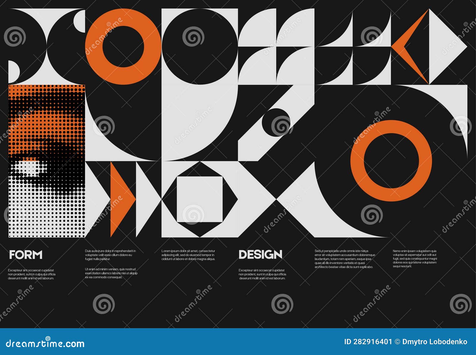 Postmodern Illustrations With Bold Geometric Shapes And Abstract ...