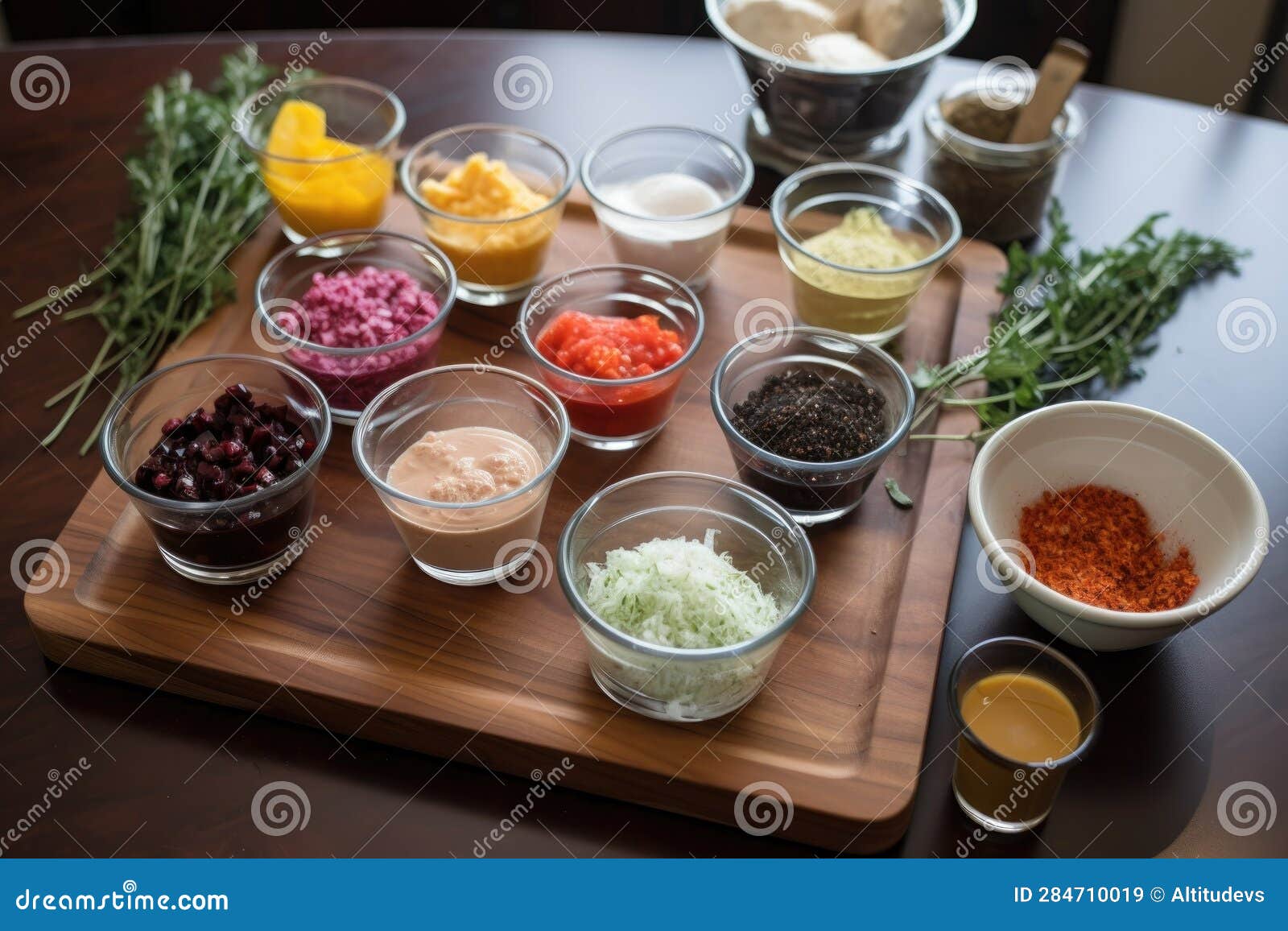 Deconstructed Recipe Ingredients, Shown in Their Raw and Natural Form ...