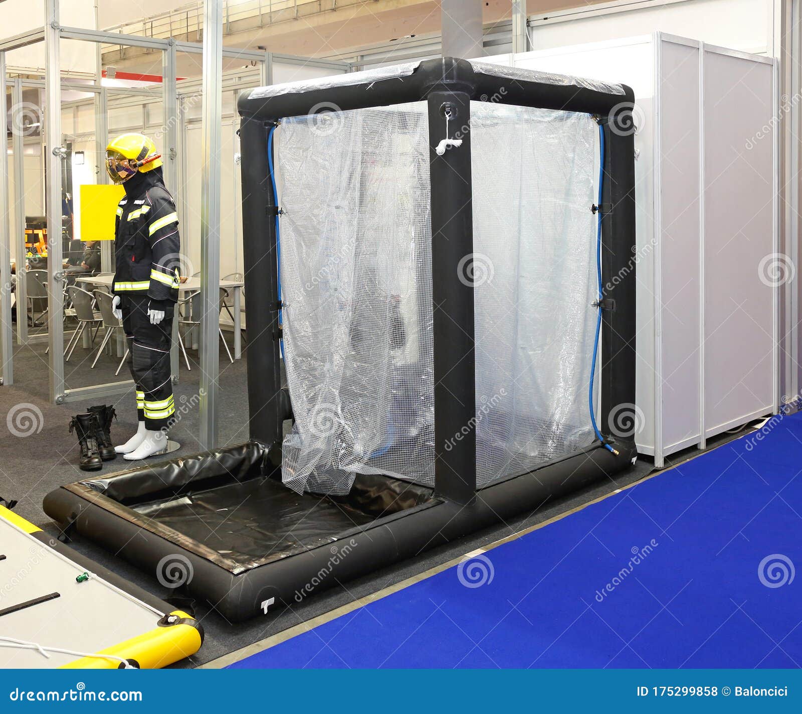 Decontamination Shower Emergency Stock Photo - Image of disaster ...