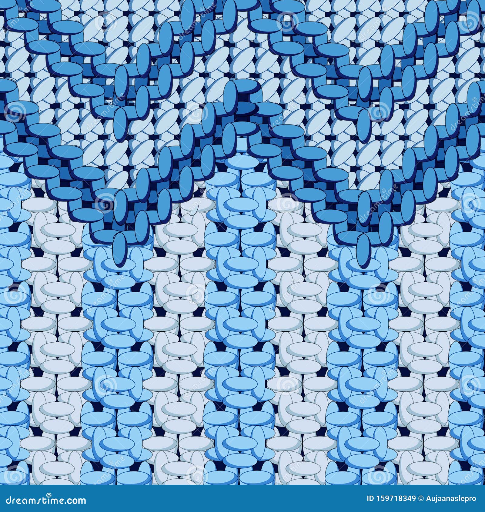 Bright Light Blue and White Knitted Pattern Stock Illustration ...
