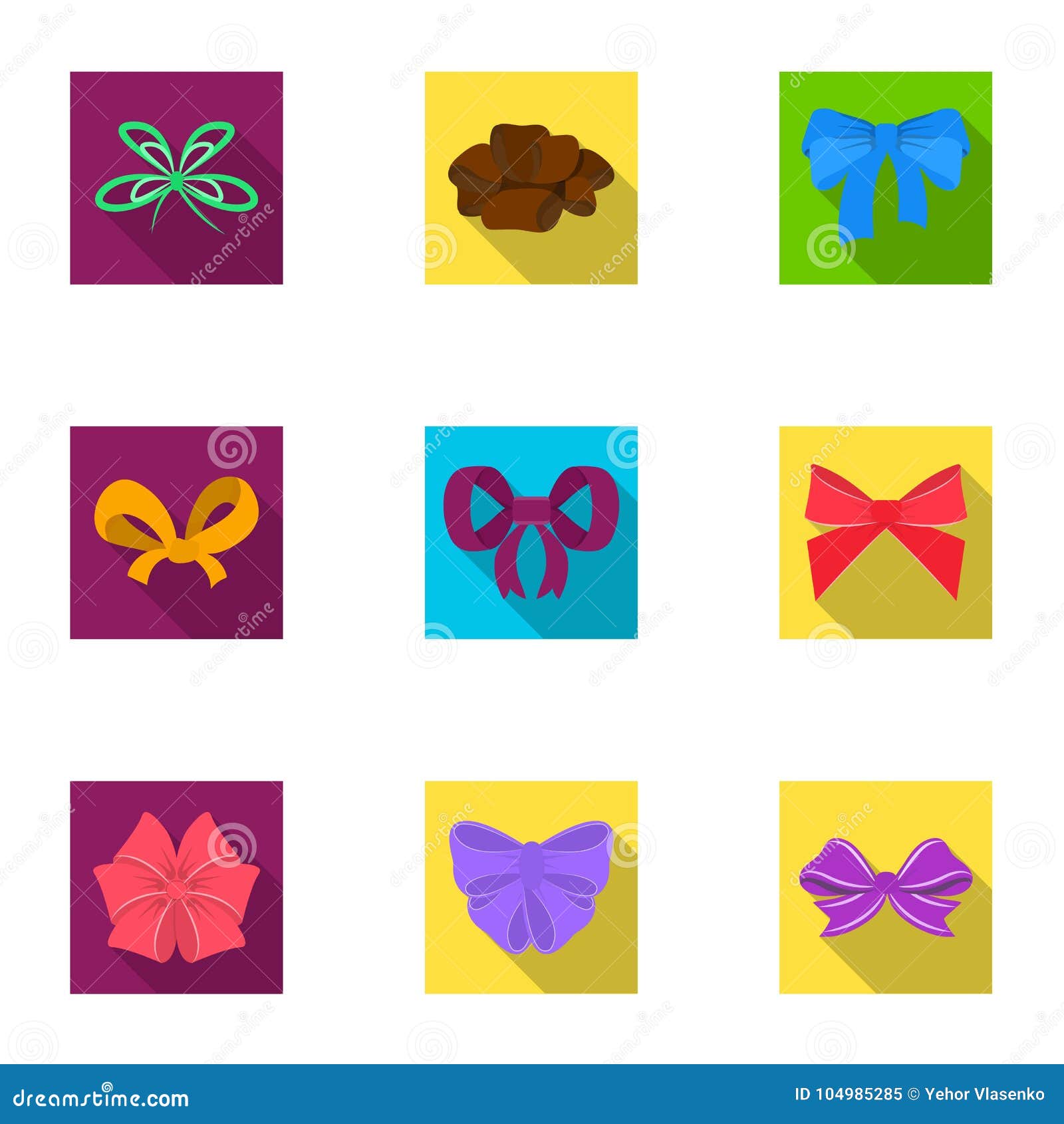 Decor, Bows, Node, and Other Web Icon in Flat Style.Bow, Ribbon ...