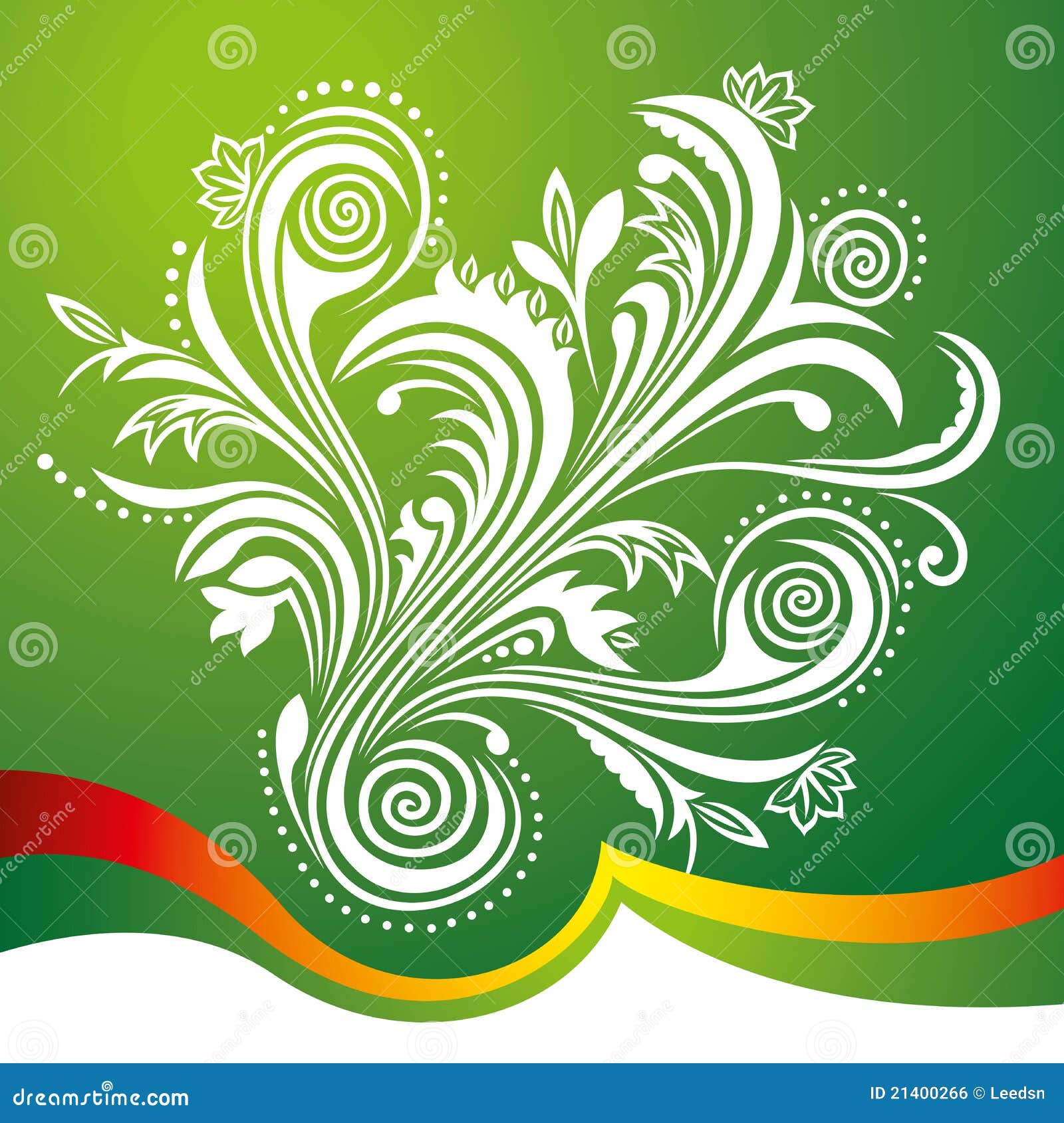 Decor floral background stock vector. Illustration of shape - 21400266