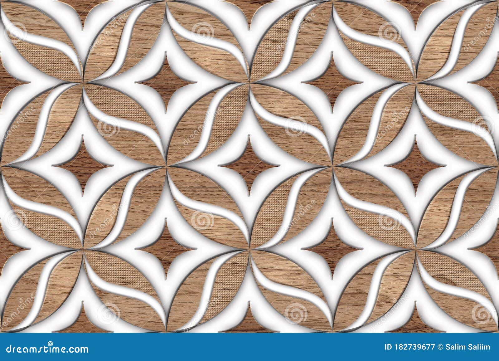 Wood 3d Wall Tiles Texture with White Plastic Elements. Material Wood ...