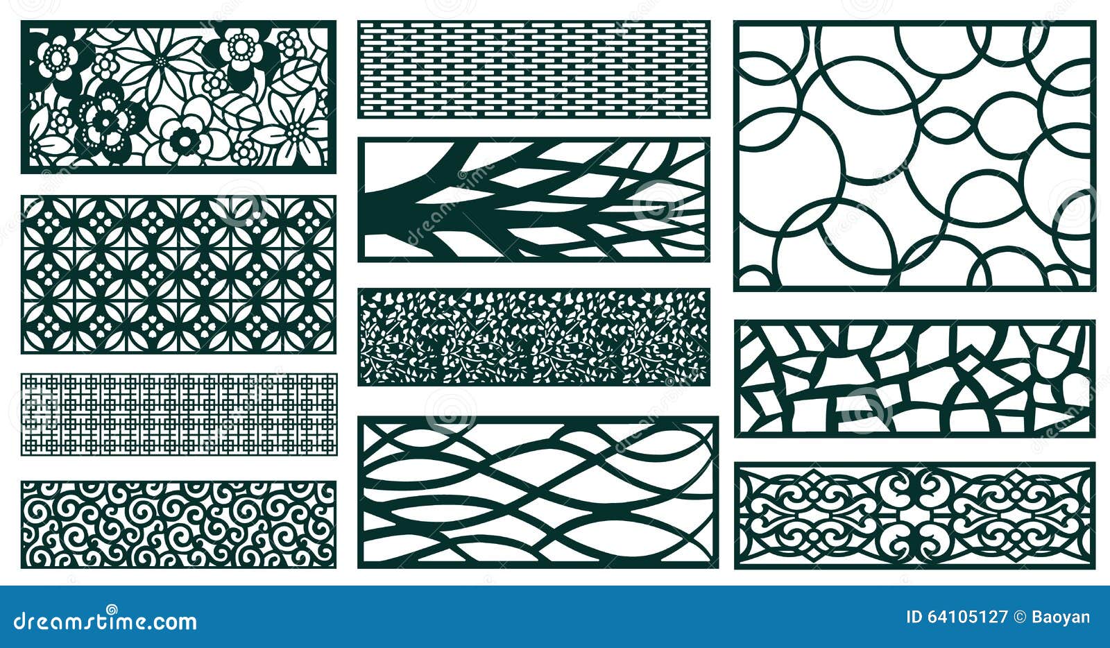 Decor pattern collections stock vector. Illustration of element - 64105127