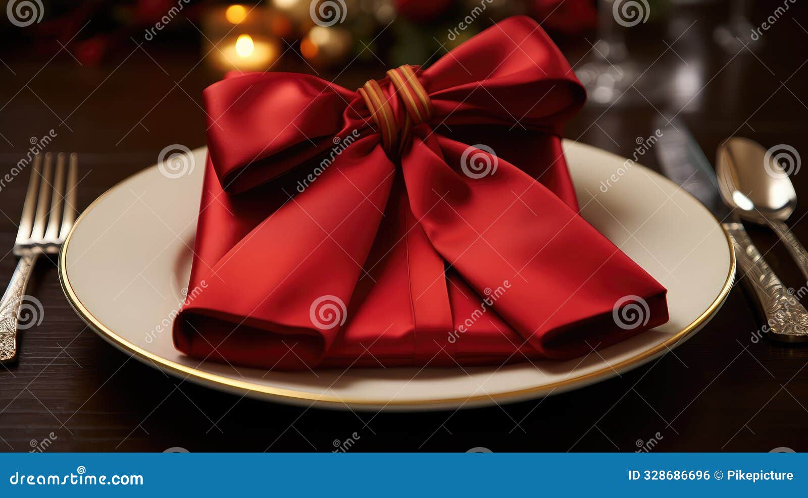 Decor red corner ribbon stock illustration. Illustration of ribbon ...