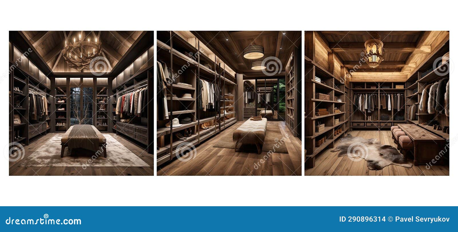Decor Rustic Walk in Closet Interior Design Ai Generated Stock ...