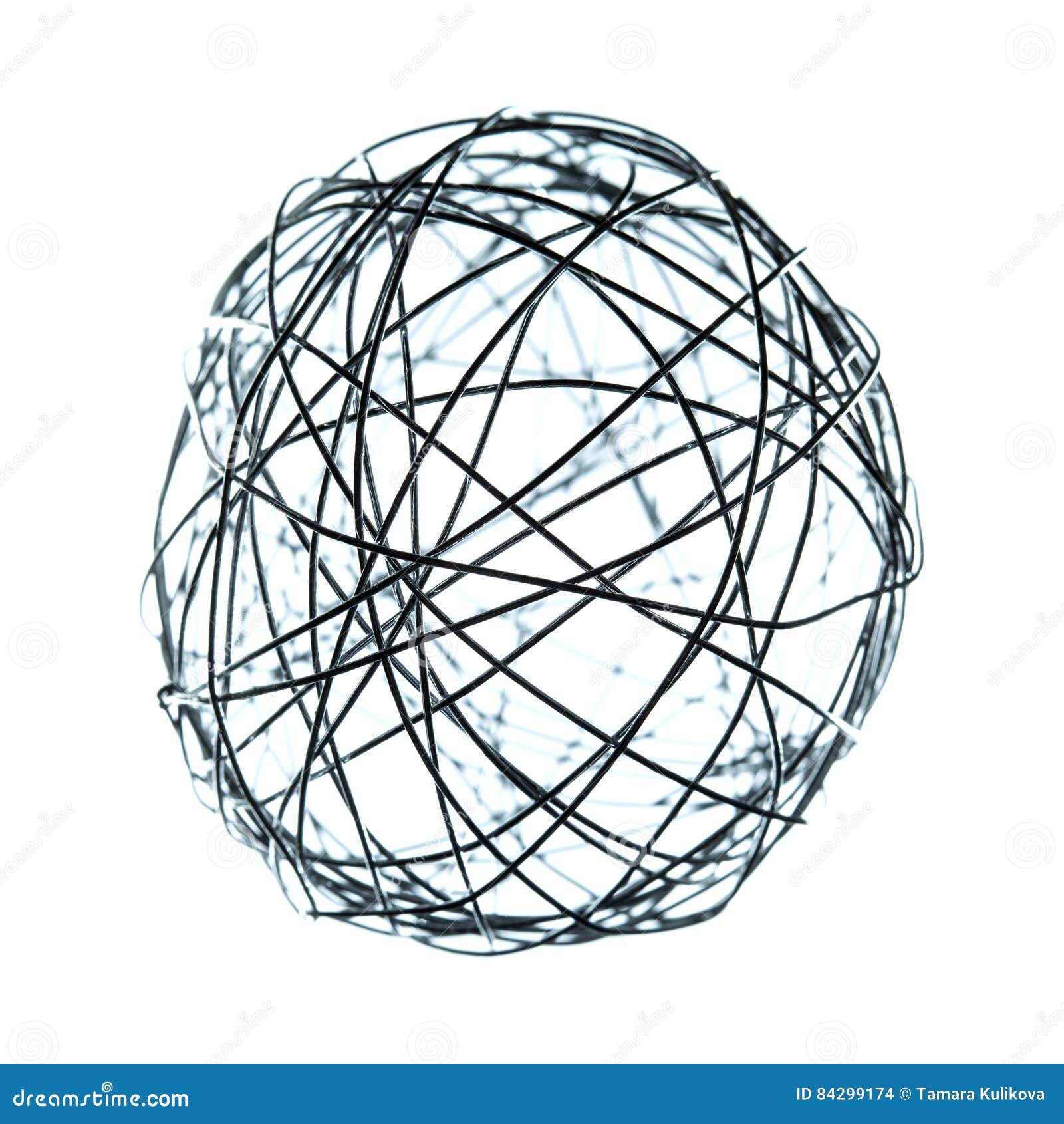 Decoración De La Esfera Del Alambre Aislada Foto de archivo - Imagen de ...