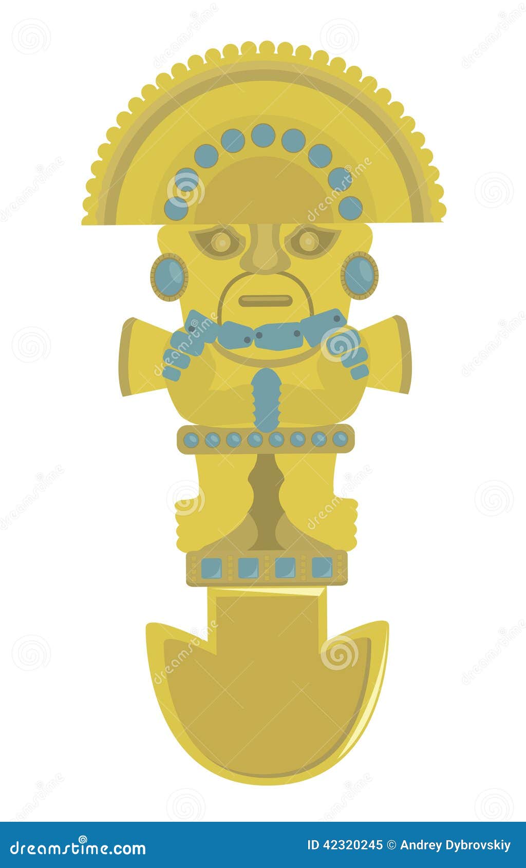 Decoración de los incas ilustración del vector. Ilustración de azul ...