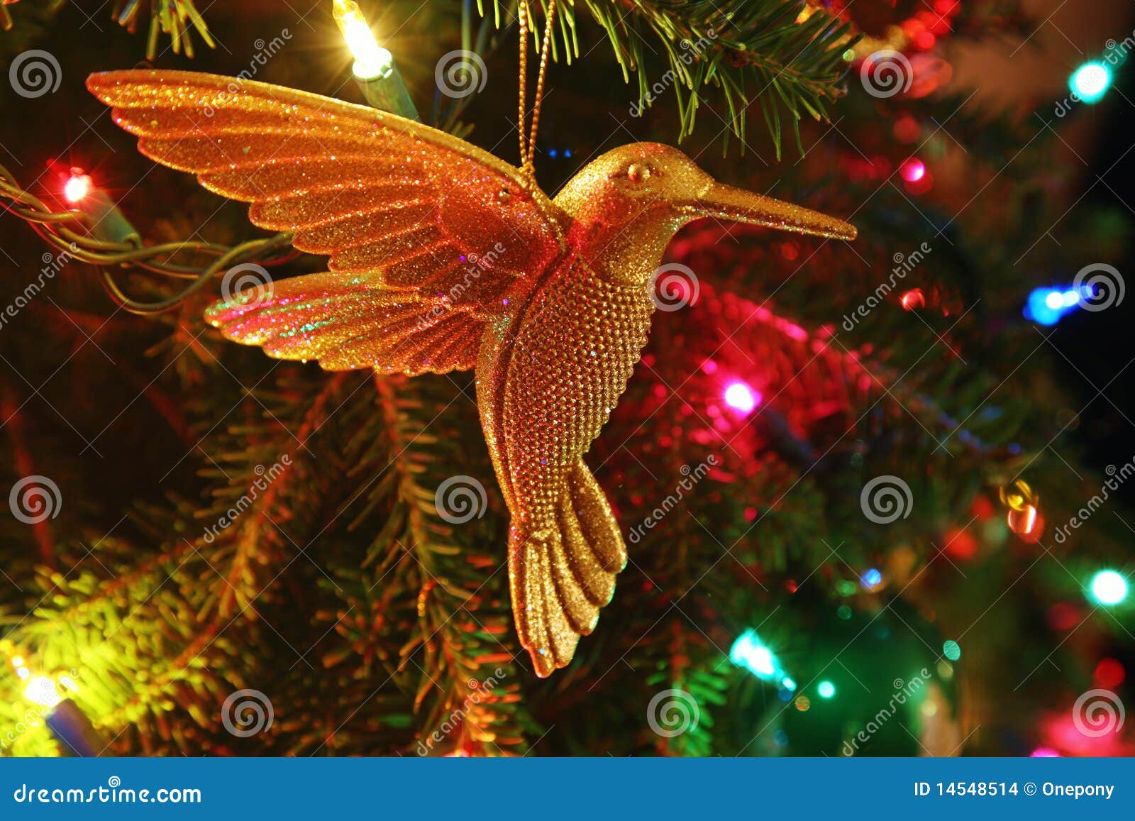 Decoración Del Colibrí De La Navidad Foto de archivo - Imagen de color ...