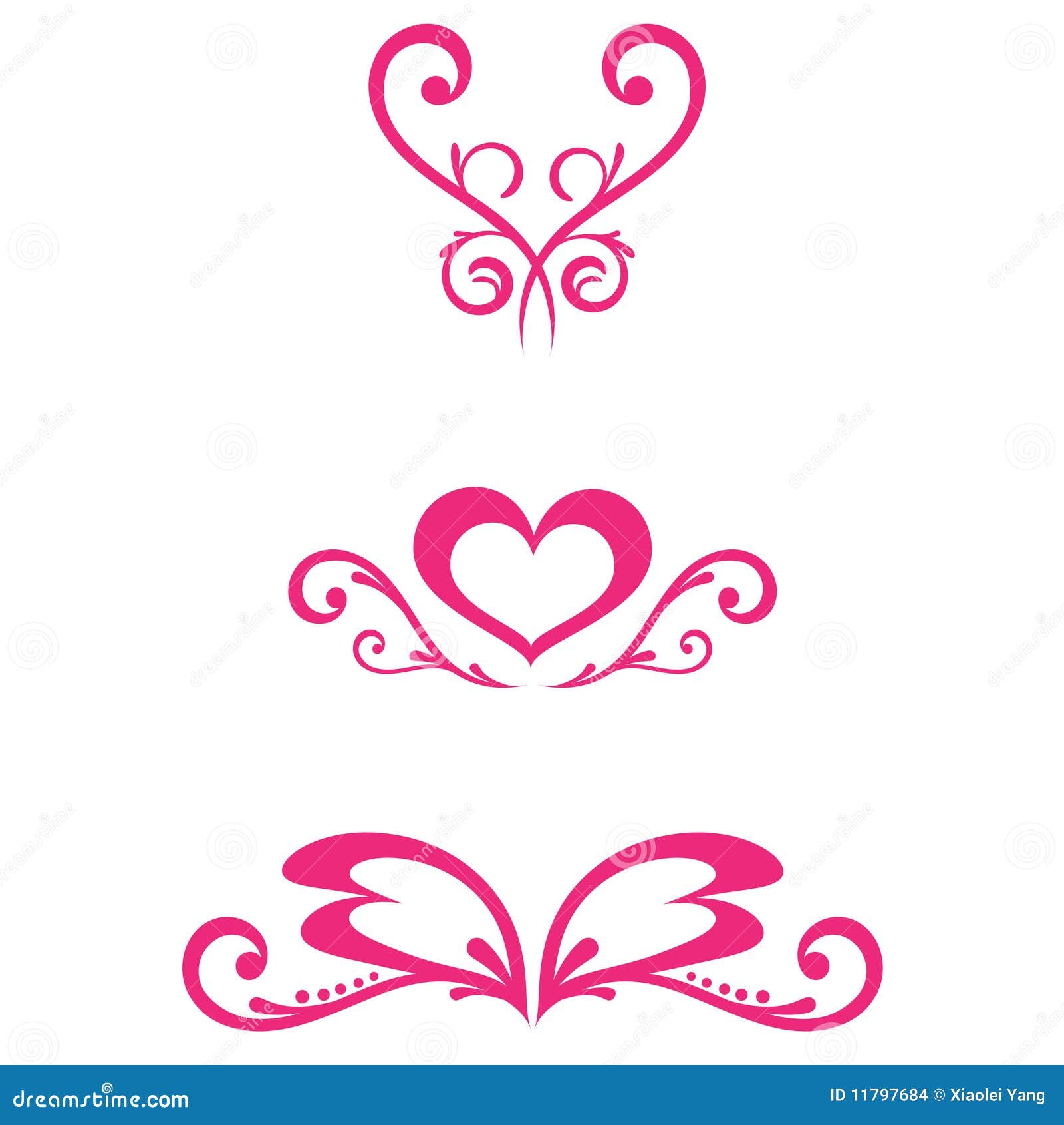 Decoraciones Florales Del Vector Ilustración del Vector - Ilustración ...