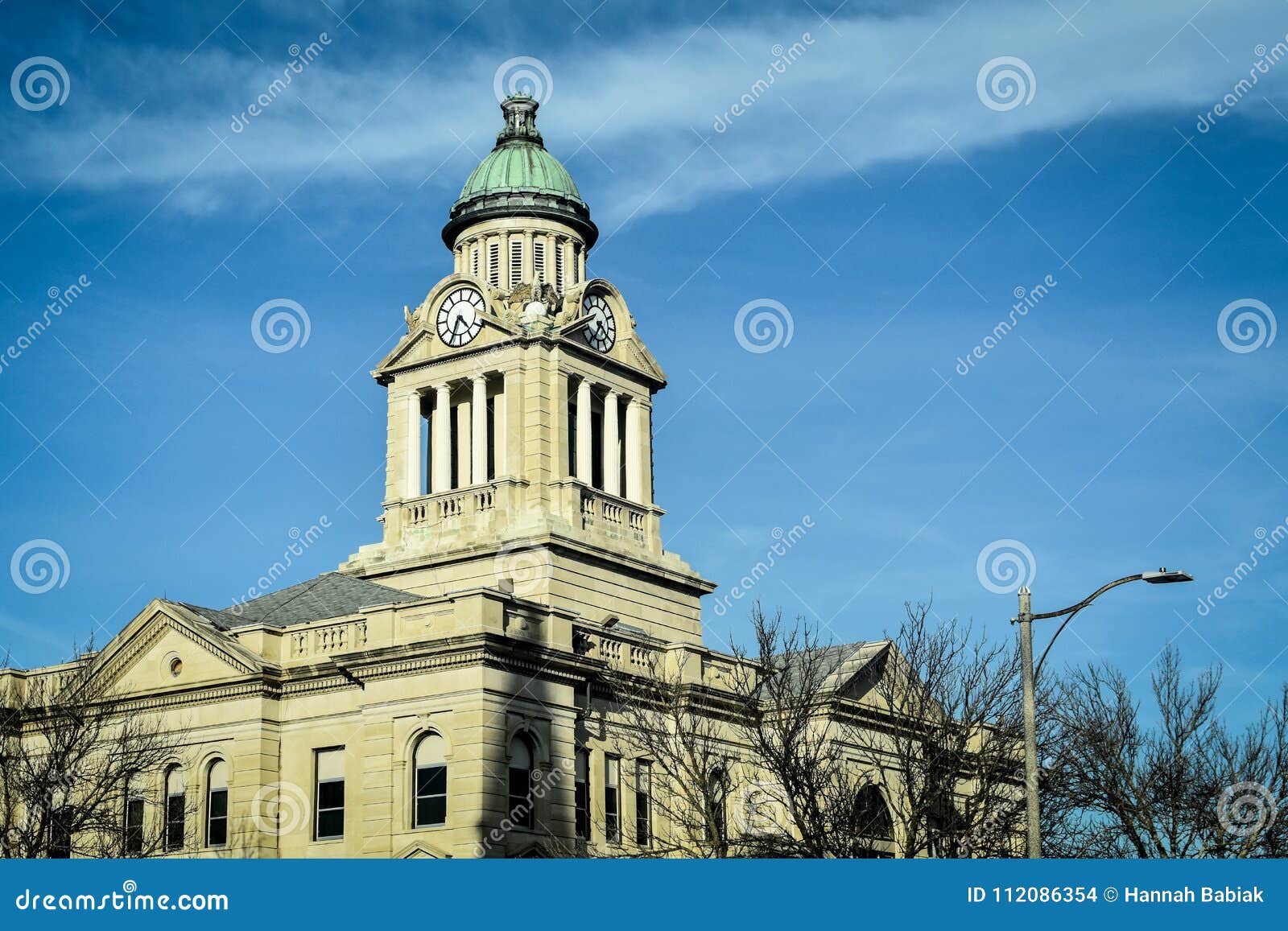 Courthouse Clock Tower Dome - Decorah, Iowa Stock Photo - Image of ...