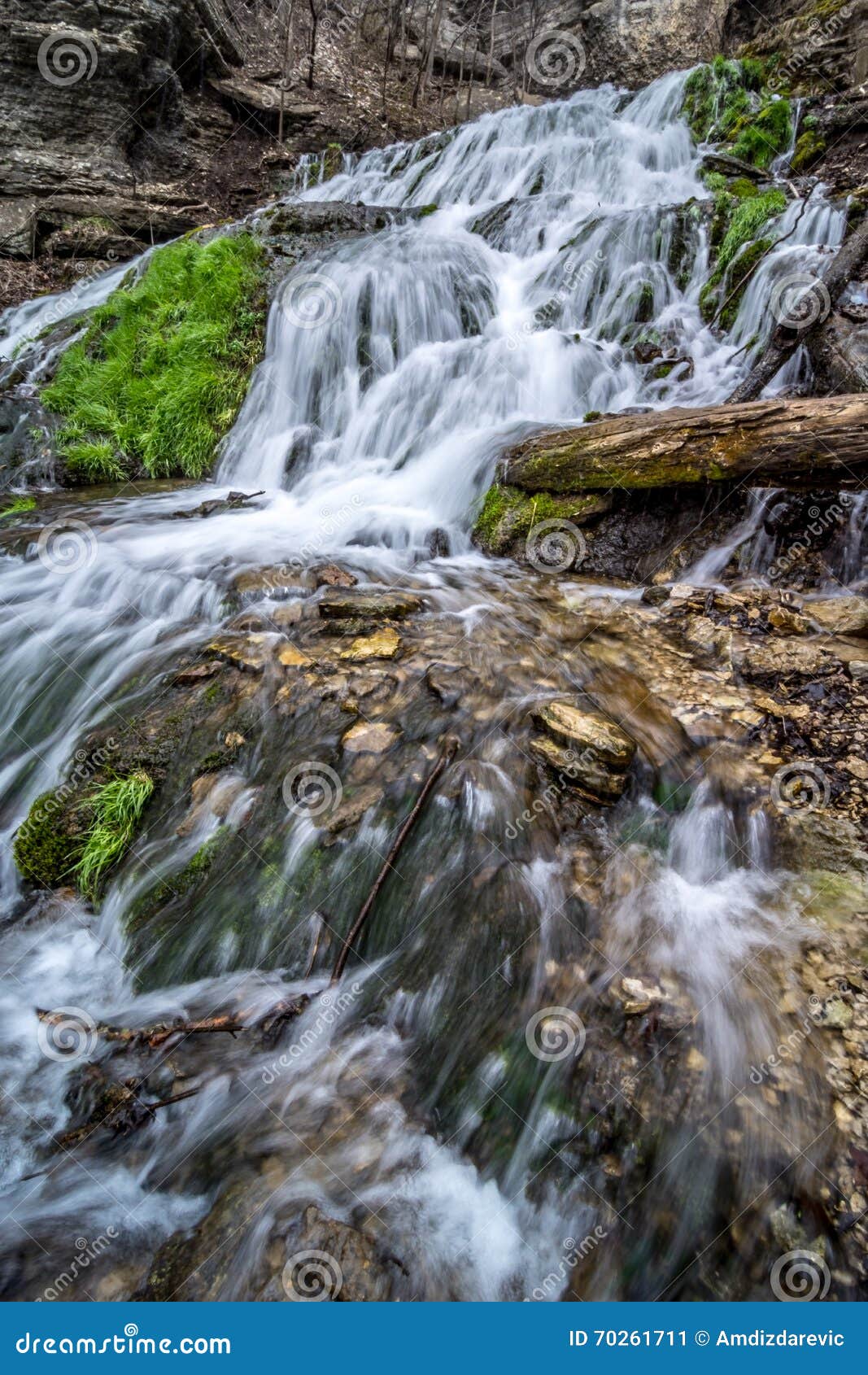 Decorah Iowa Waterfall stock image. Image of fresh, grass - 70261711