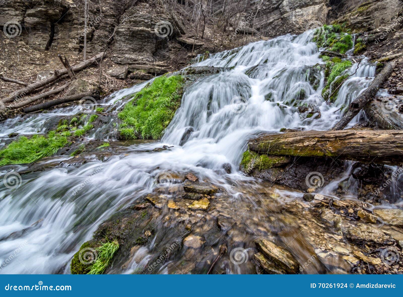 Decorah Iowa Waterfall stock photo. Image of flowing - 70261924