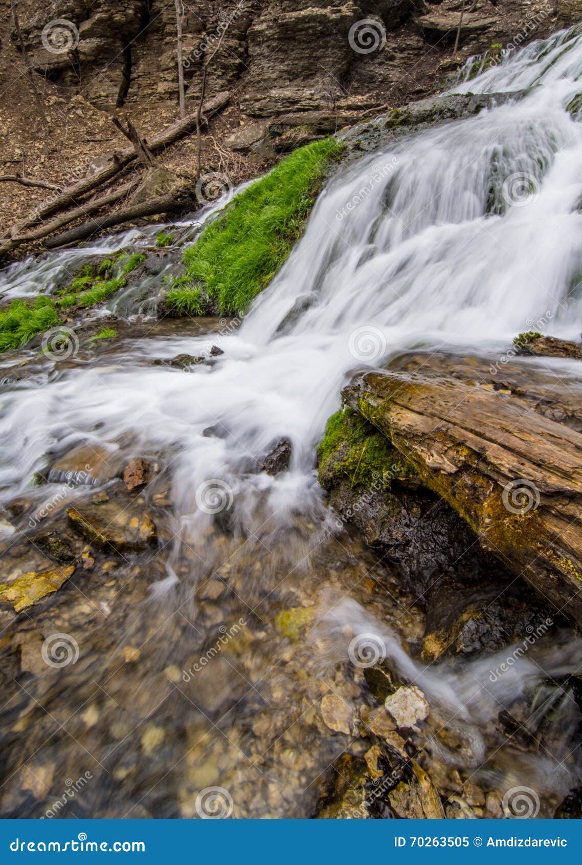 Decorah Iowa Waterfall stock image. Image of hills, located - 70263505