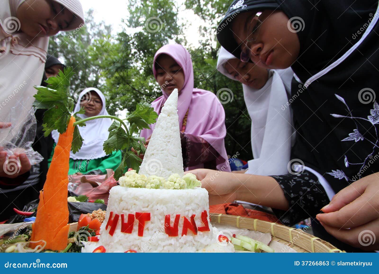 Decorate rice-based foods editorial stock photo. Image of java - 37266863