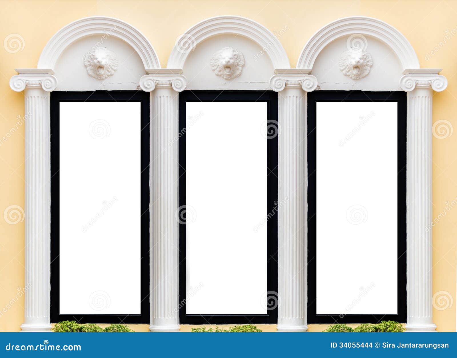 Decorate of Roman pillars stock photo. Image of frames - 34055444