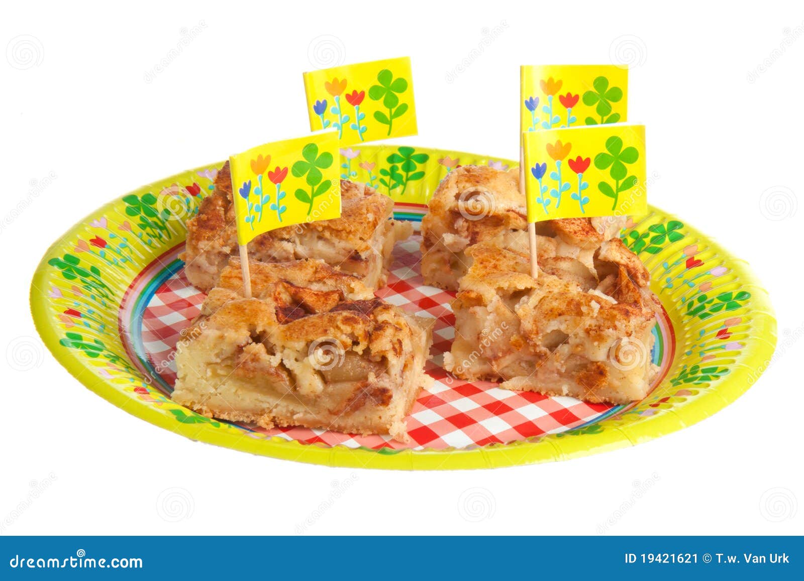 Decorated Apple Pie for a Kids Birthday Party Stock Image - Image of ...