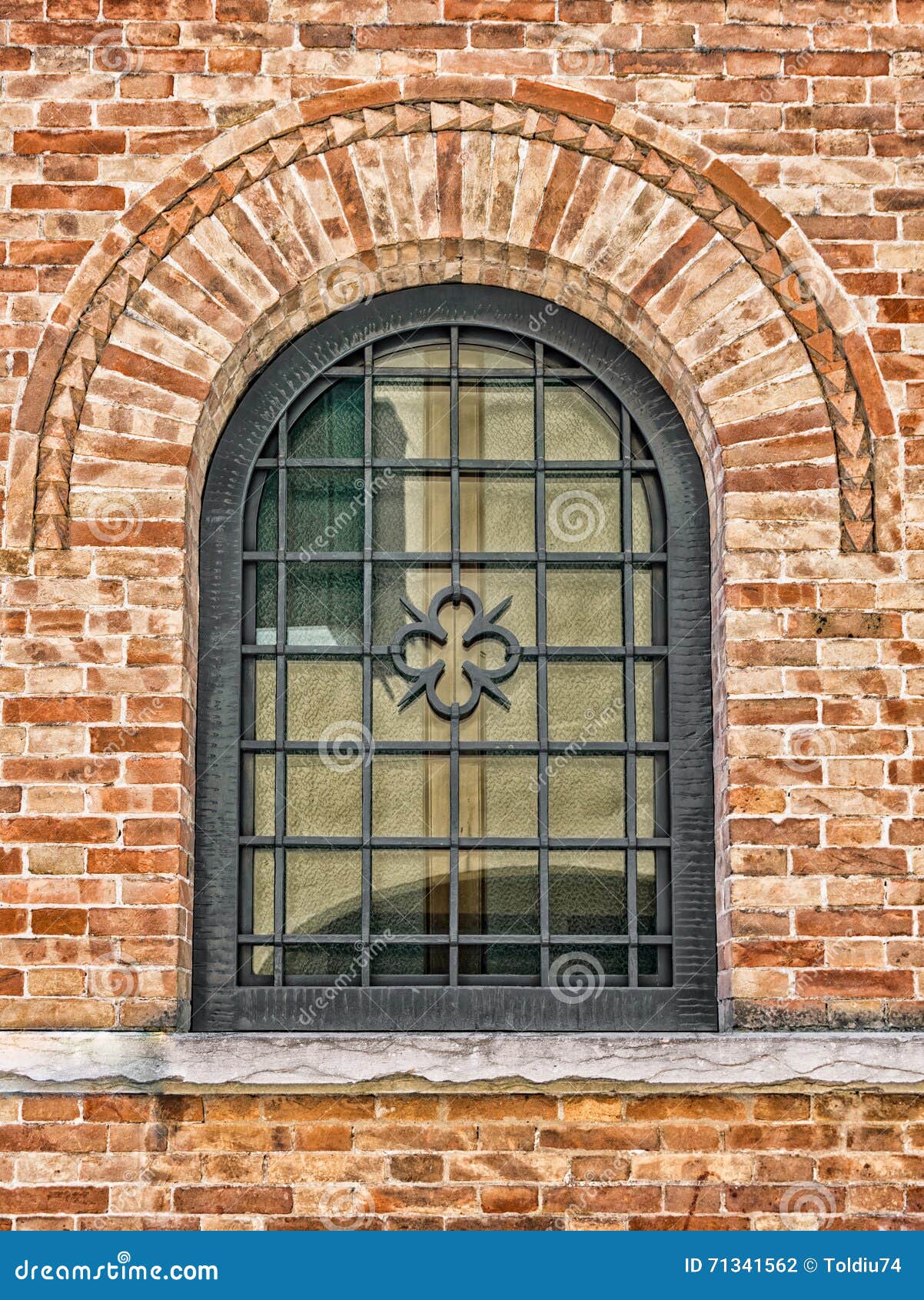 Decorated Arched Windows of a Medieval Building. Stock Photo - Image of ...