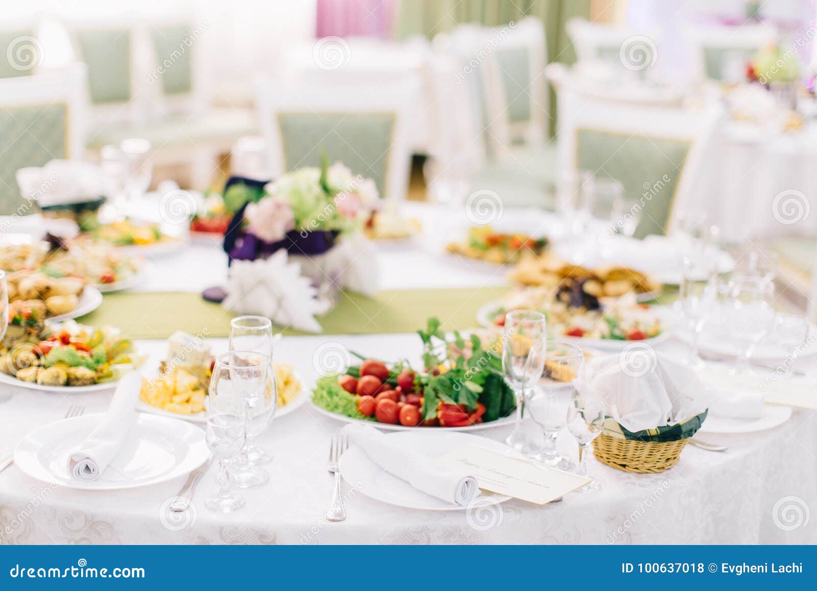 Decorated Banquet Table Setting Stock Photo - Image of elegant ...