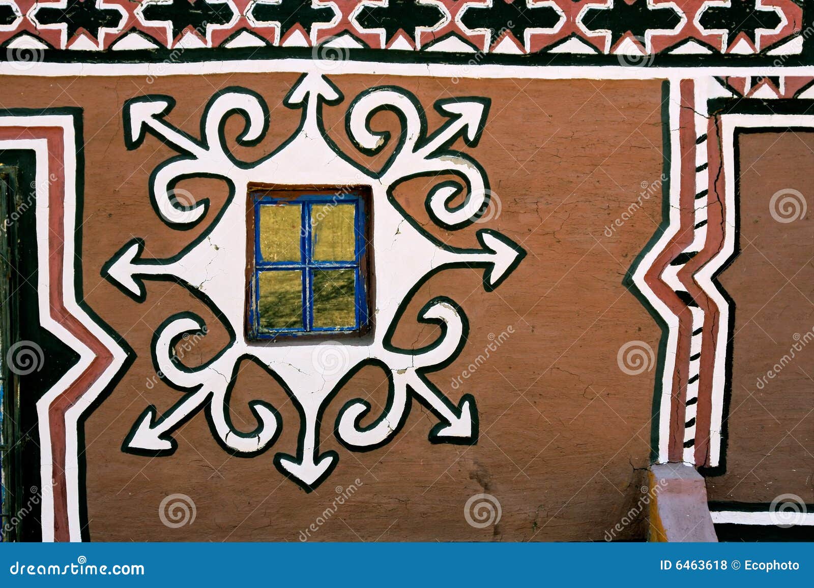 Decorated Basuthu hut stock photo. Image of rough, shape - 6463618