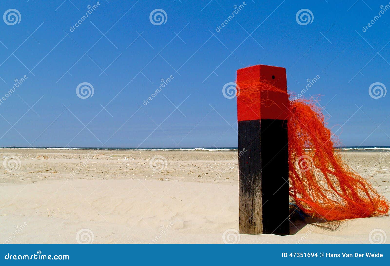 Decorated beach post stock photo. Image of beach, terschelling - 47351694