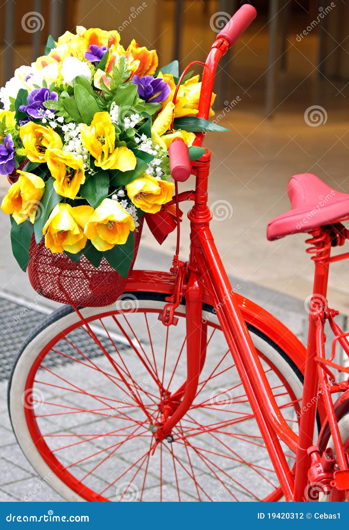 Decorated bicycle stock photo. Image of outdoors, flowers - 19420312