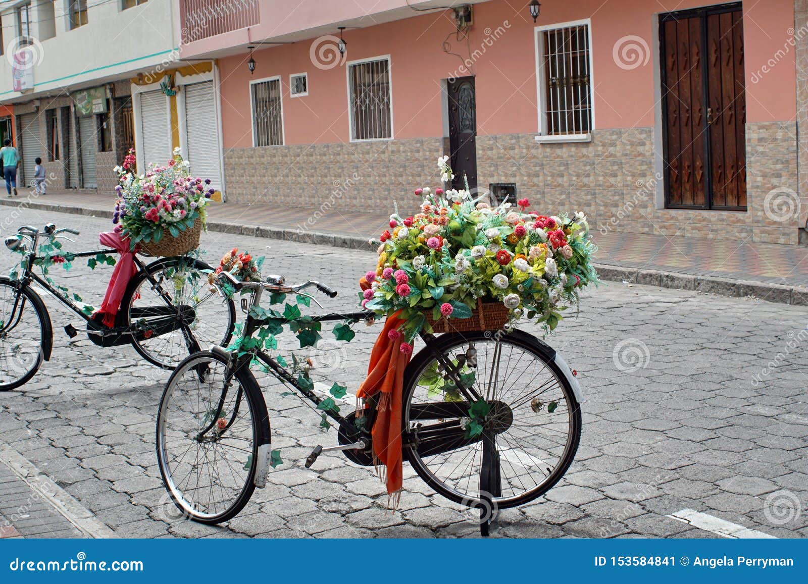 Decorated bicycles editorial photo. Image of cotacachi - 153584841