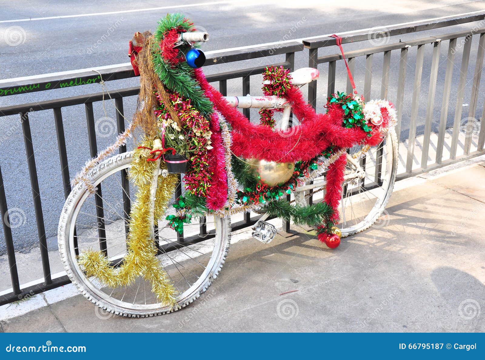 Decorated bike stock image. Image of craft, decor, colorful - 66795187