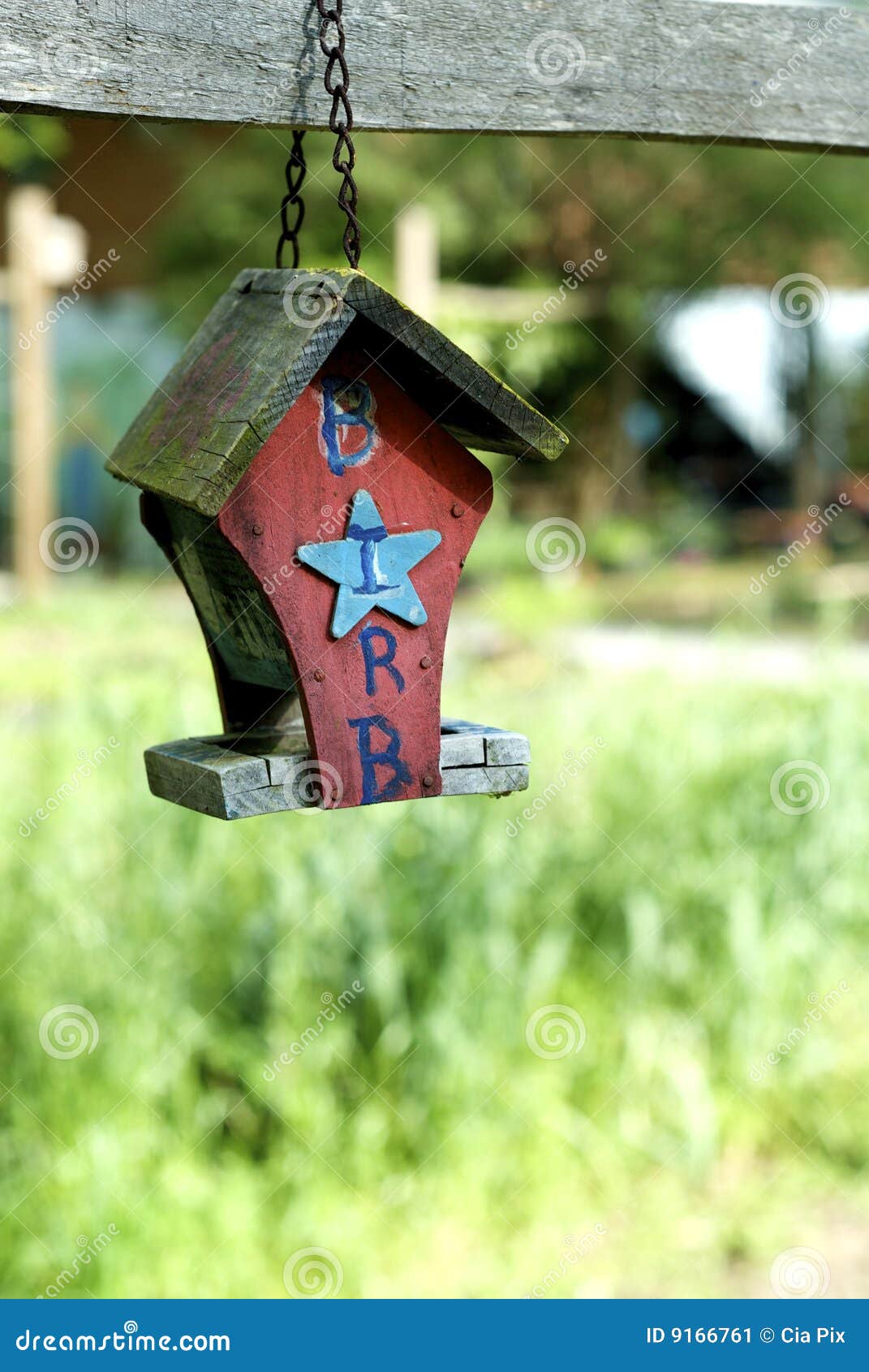Decorated bird nesting box stock image. Image of hanging - 9166761