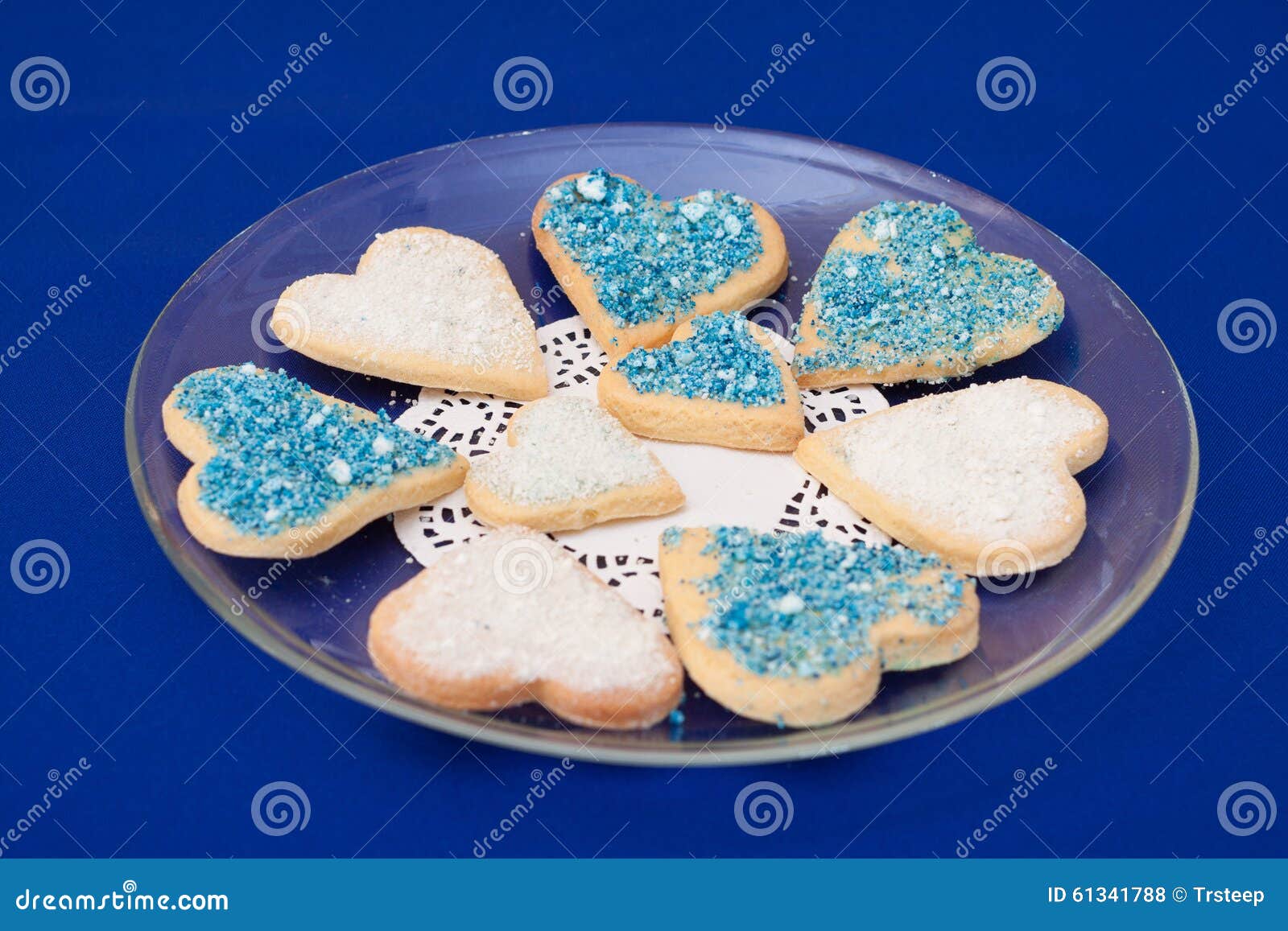Decorated Blue and White Cookies Stock Photo - Image of white, party ...