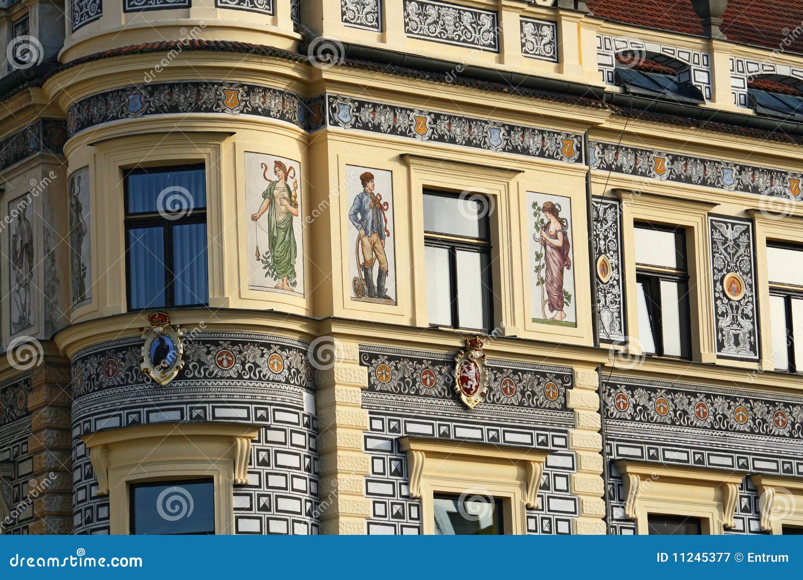 Decorated building stock image. Image of emblem, coat - 11245377