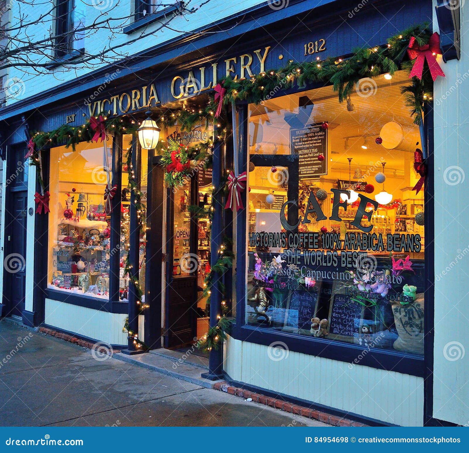 Decorated Cafe Bar Entrance Picture. Image: 84954698