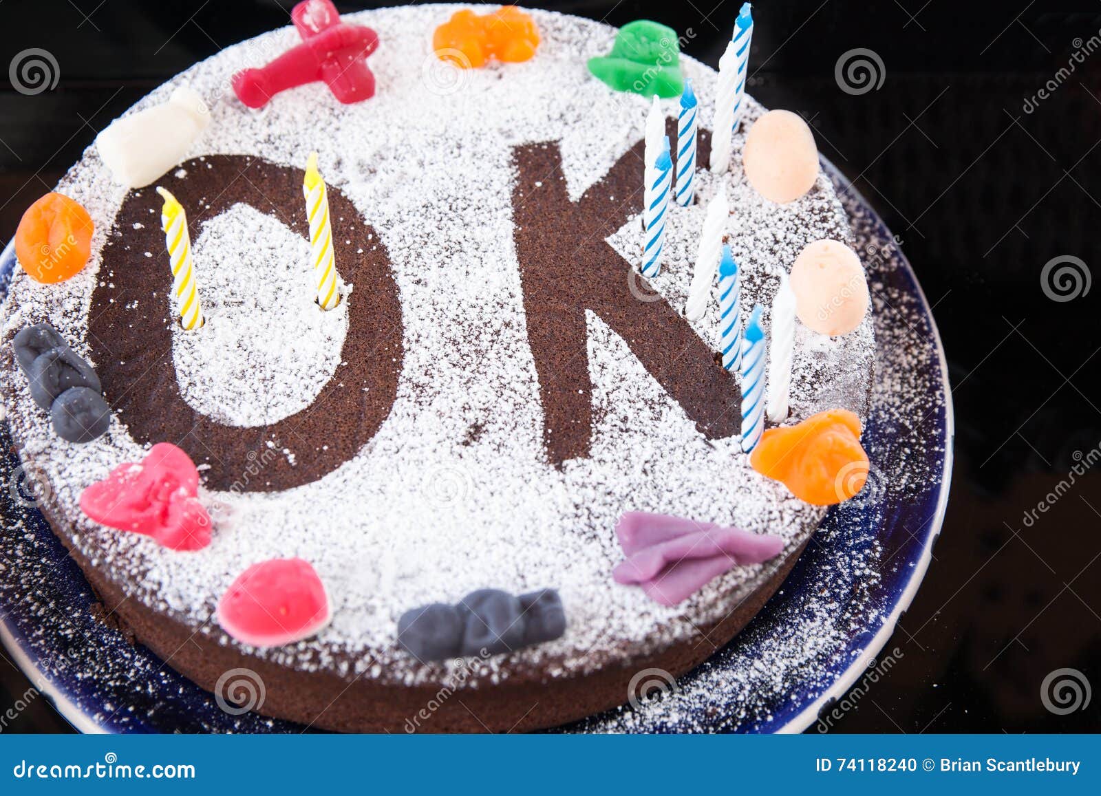 Decorated Cake Symbolising it S OK Stock Photo - Image of alright ...