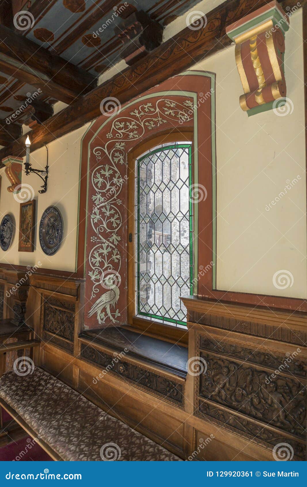 Decorated Castle Window editorial photo. Image of region - 129920361