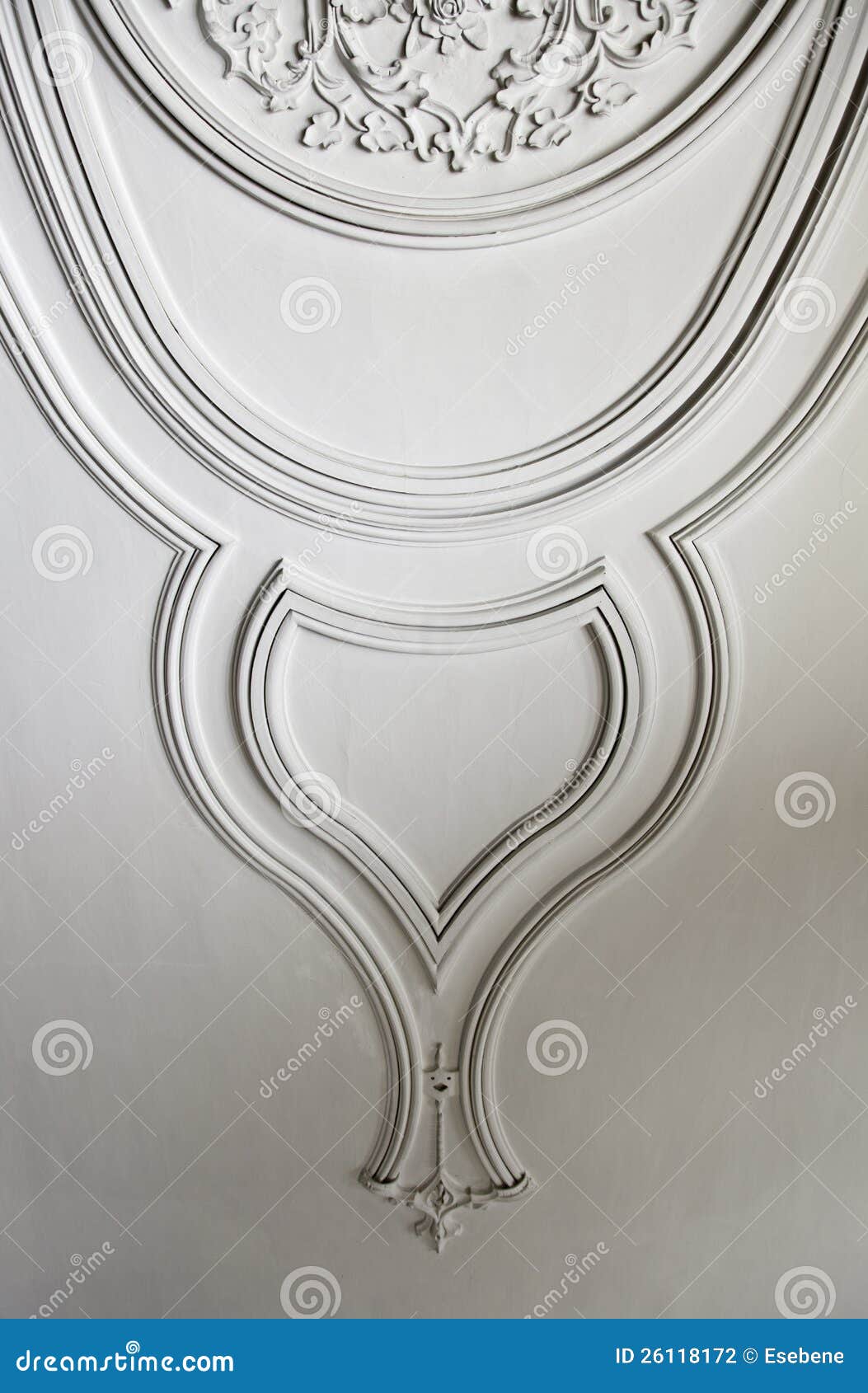 Decorated Ceiling Detail In An Arched Ceiling In An Old Medieval Castle ...